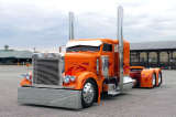 Custom Orange Peterbilt Lowered